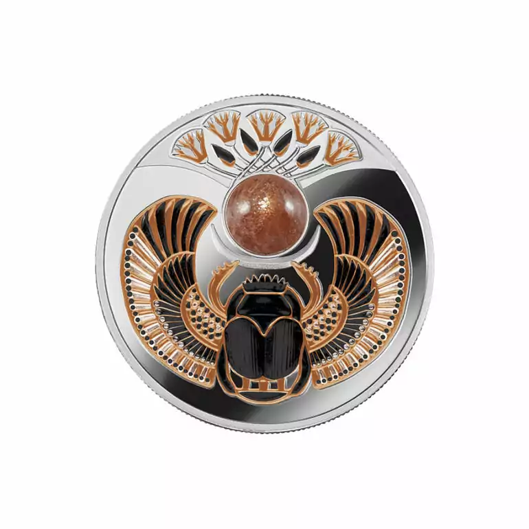 Купити колекційну монету «Sun scarab» зі срібла 1 долар 2021 року в Україні
